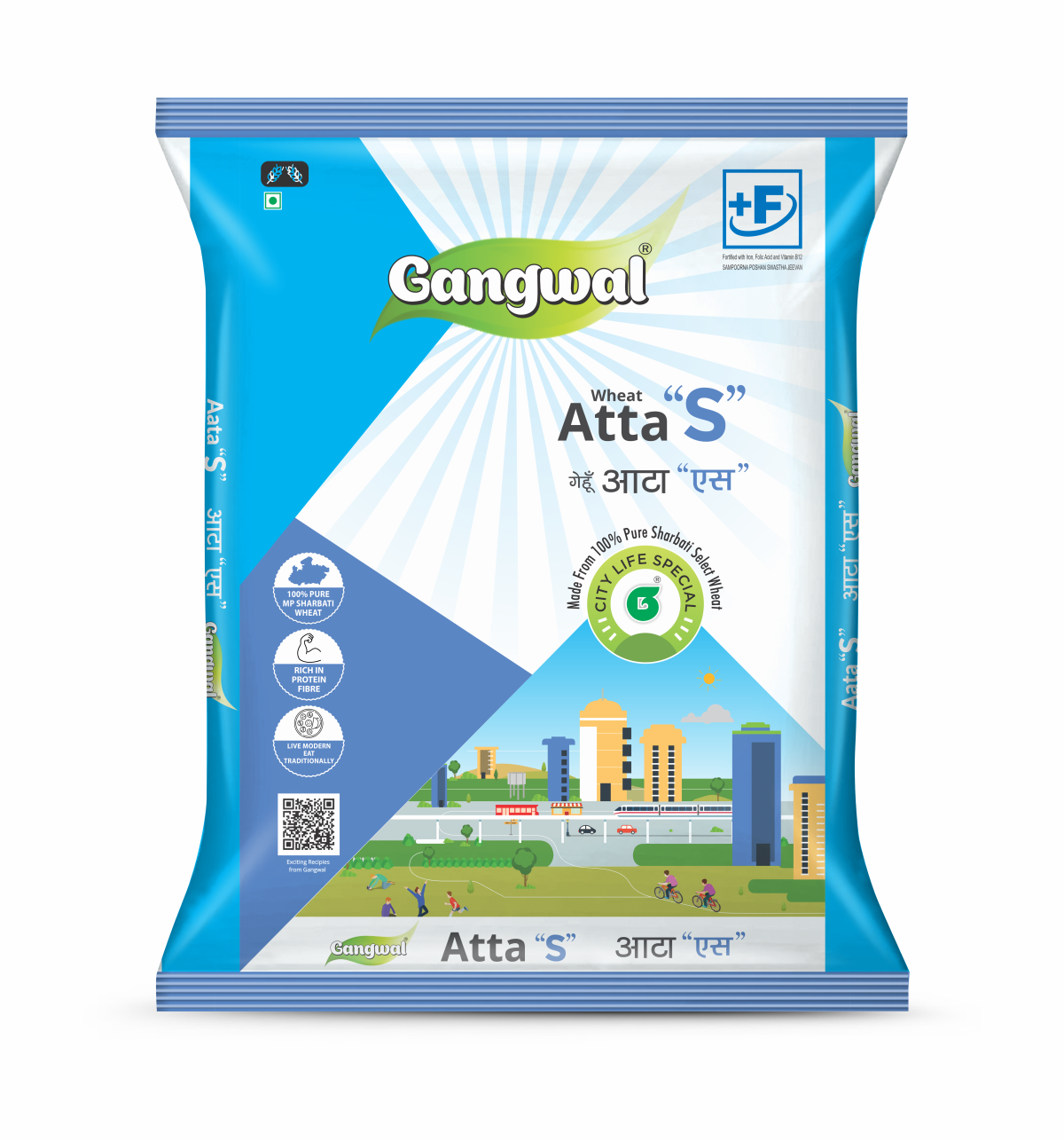 Gangwal Atta S (100% Sharbati Chandrausi Wheat Flour 5Kg)