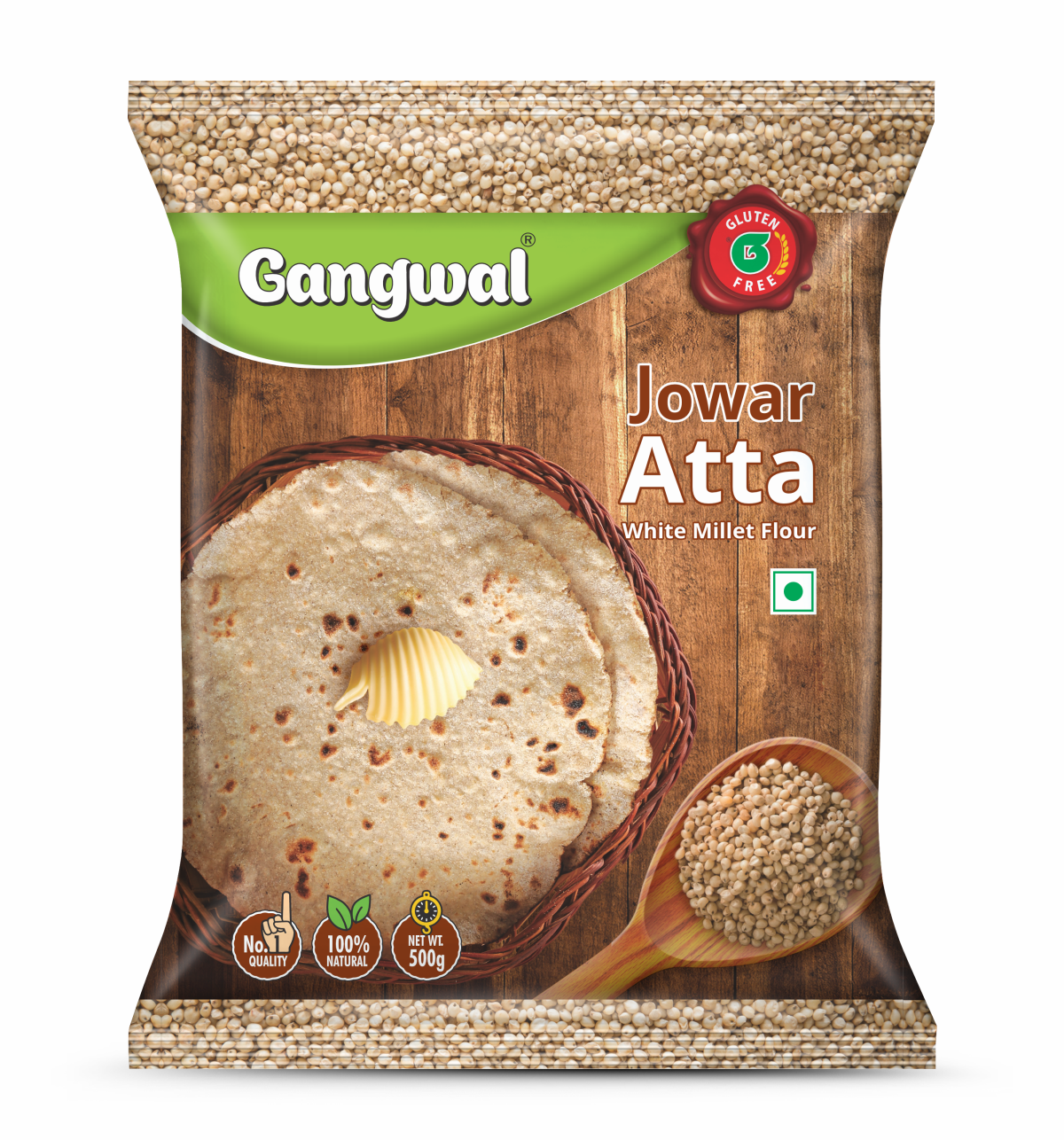 Gangwal Jowar Aata 500gm Pack
